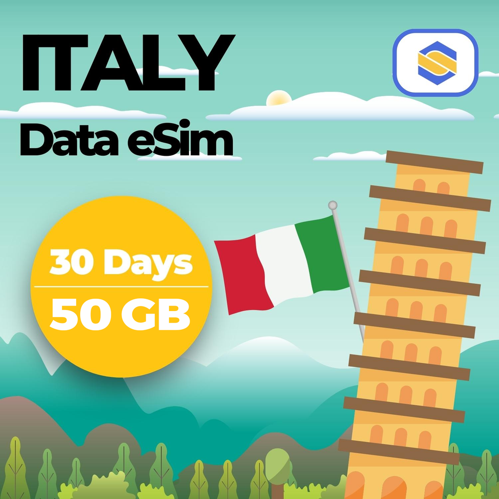 ITALY 50GB - 30 Days – ESIM STORE