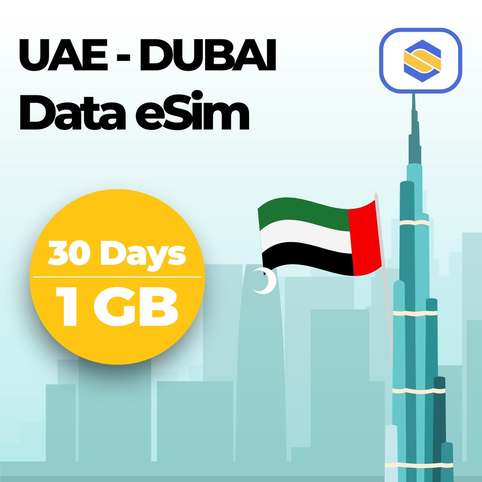 UAE - Dubai 1GB - 30 Days – ESIM STORE