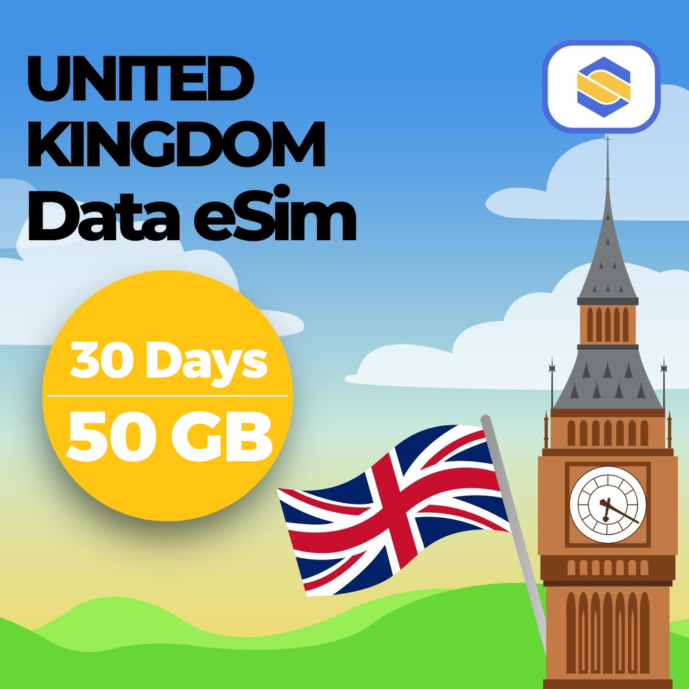 UK 50GB - 30 Days – ESIM STORE